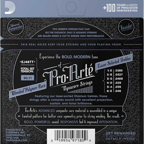 Cordas Violão D'Addario Composite Dynacore Titanium EJ46TT - Encorda